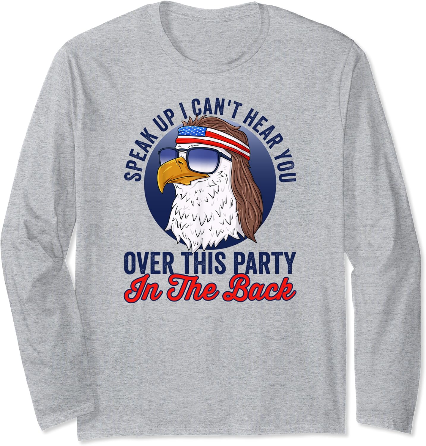 Funny Redneck 4th Of July American Flag USA Eagle Mullet Long Sleeve T-Shirt : Amazon.co.uk: Fashion